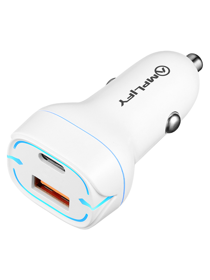 Amplify Dual Car Charger 32W Type C And Usb Inputs | Cellular | PEP