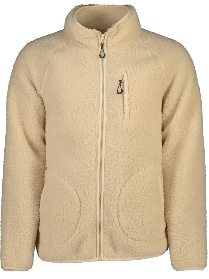 Tan Plush Zip Through Jersey - Jackets & Coats | PEP