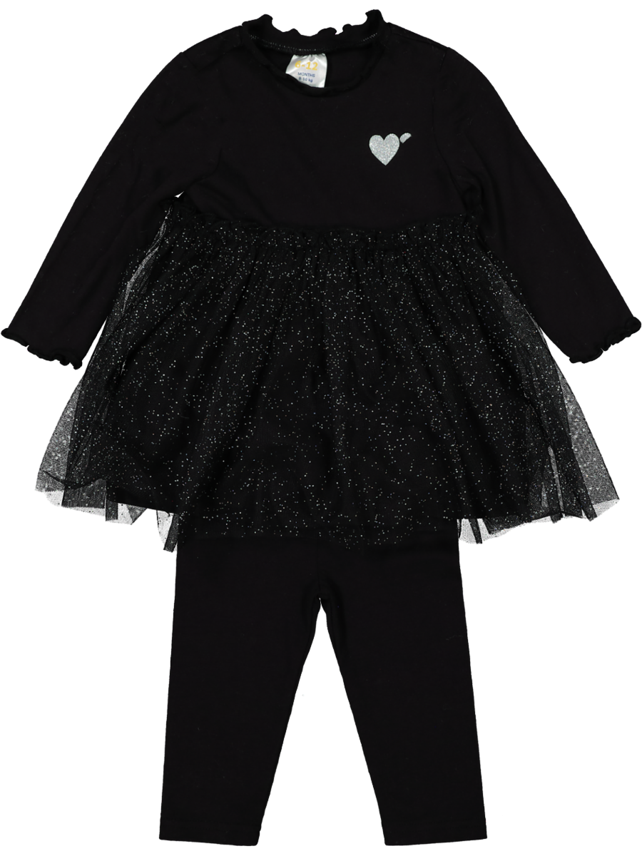 Long Sleeve Dungaree Set - Sets | PEP