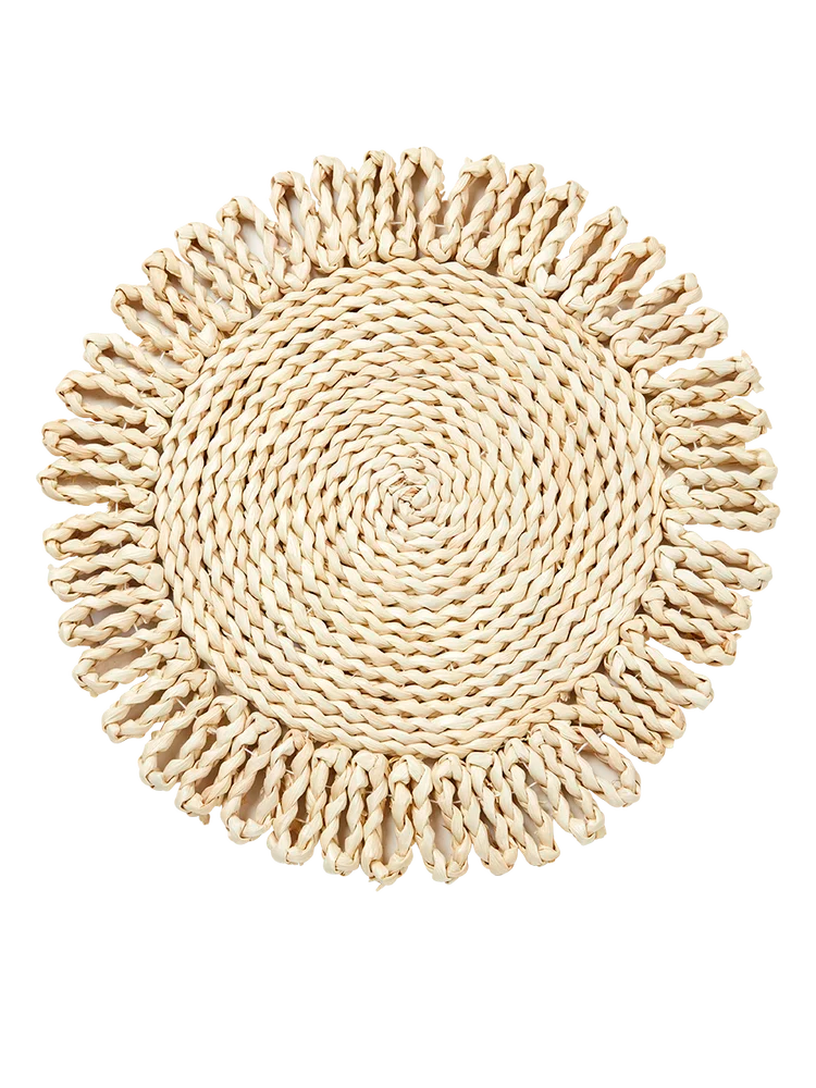 Natural Corn Husk Round Placemat – PEP Online