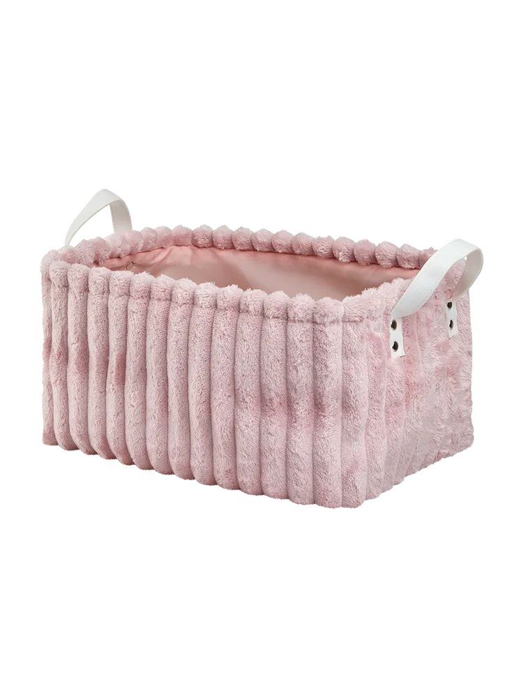 Soft Pink Rectangular Storage Basket – PEP Online
