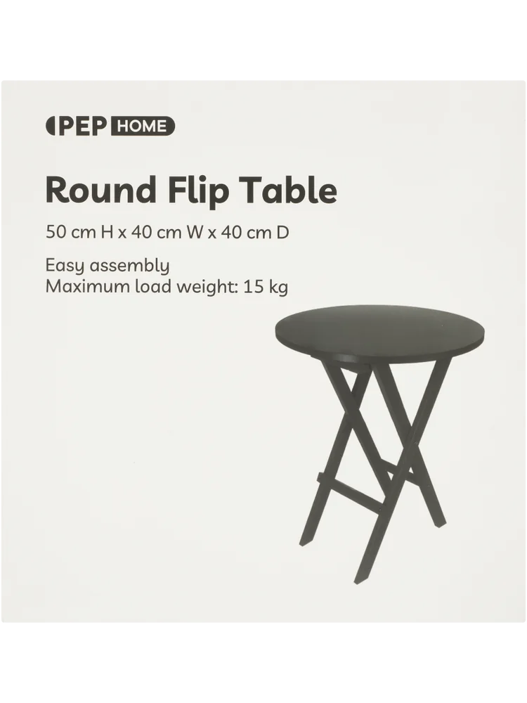 Metal Round Flip Side Table – PEP Online