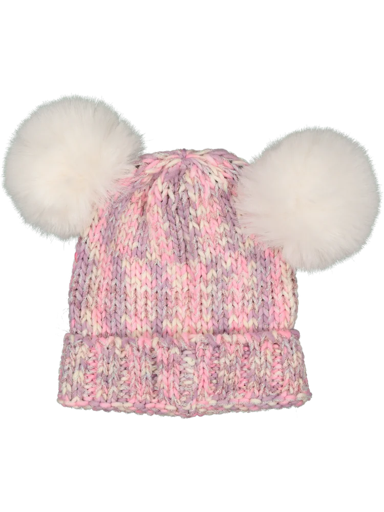 Knitted Beanie With Double Pom-Poms – PEP Online