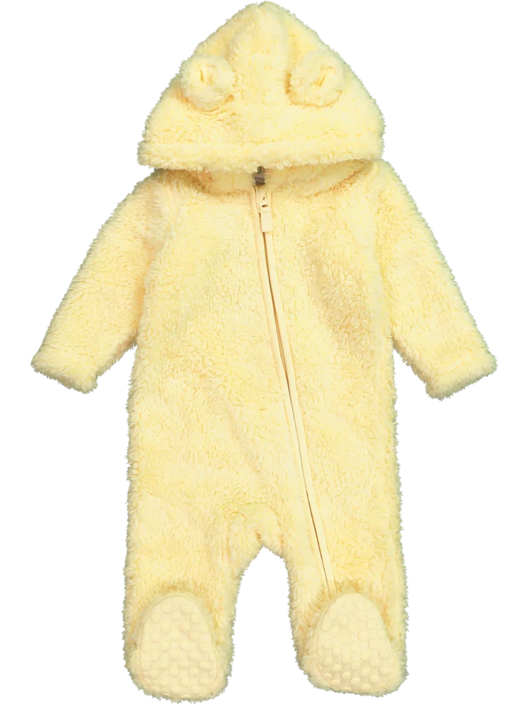 Yellow Hooded Fleece babygrow – PEP Online