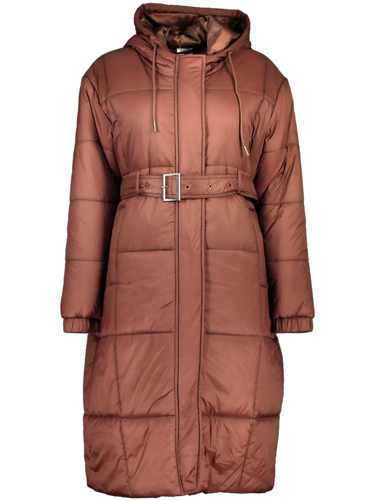 Long Quilted Puffer Jacket Pink – PEP Online